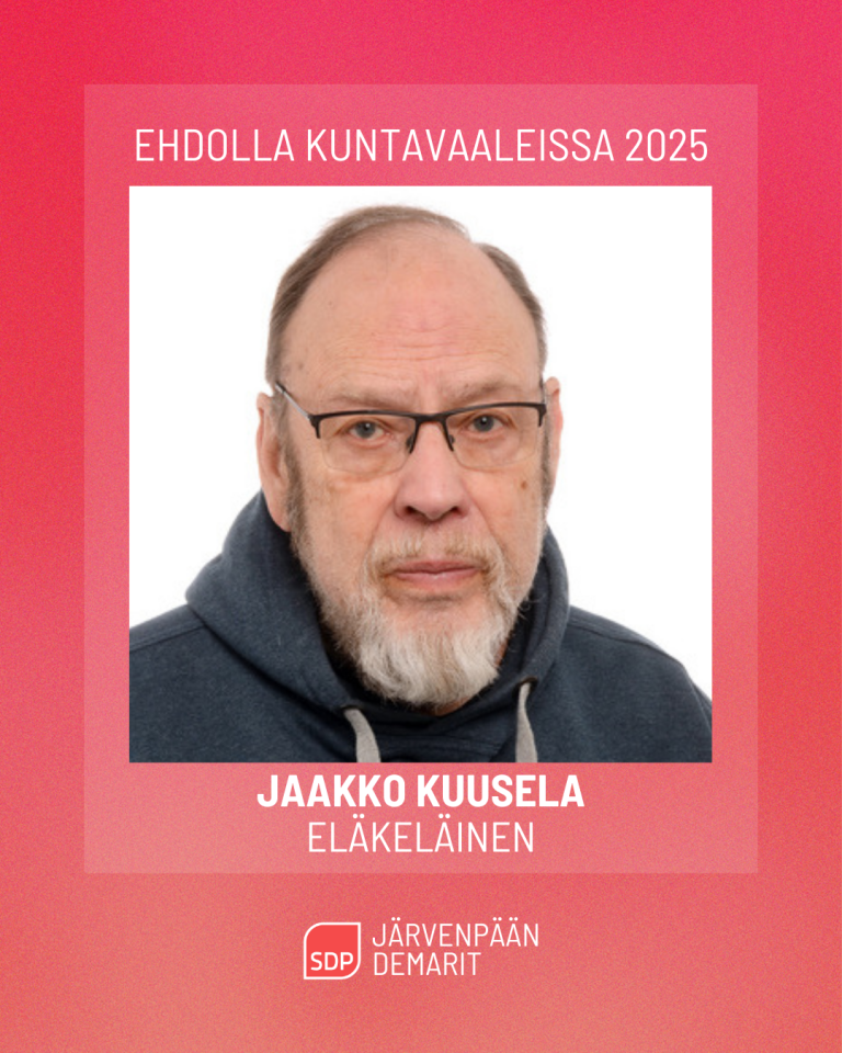 Ehdokasesittely: Jaakko Kuusela - Järvenpään demarit